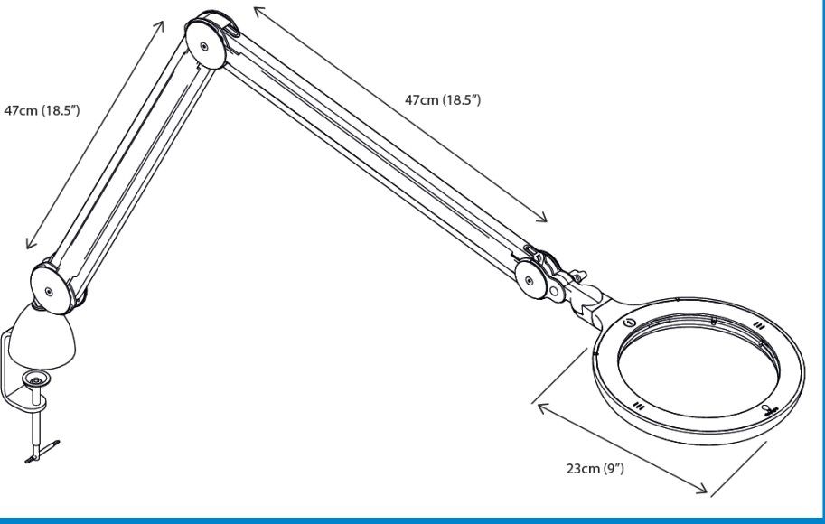 Omega 7 magnifying lamp - Precise magnification & light | ESD-PROTECT